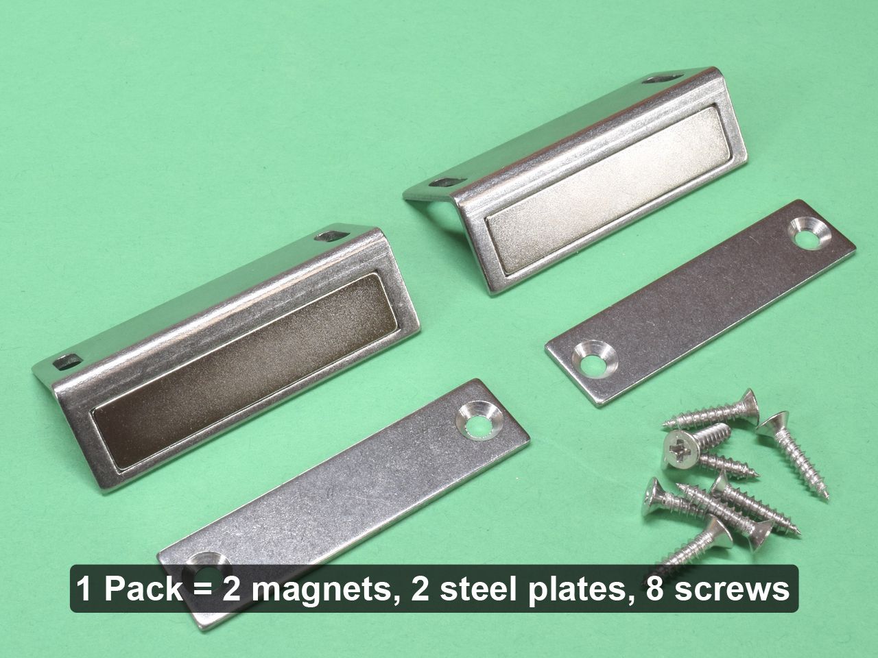 2 x 1/2 x 0.16 Inch Neodymium Rare Earth Magnetic Cabinet Door Latch ...