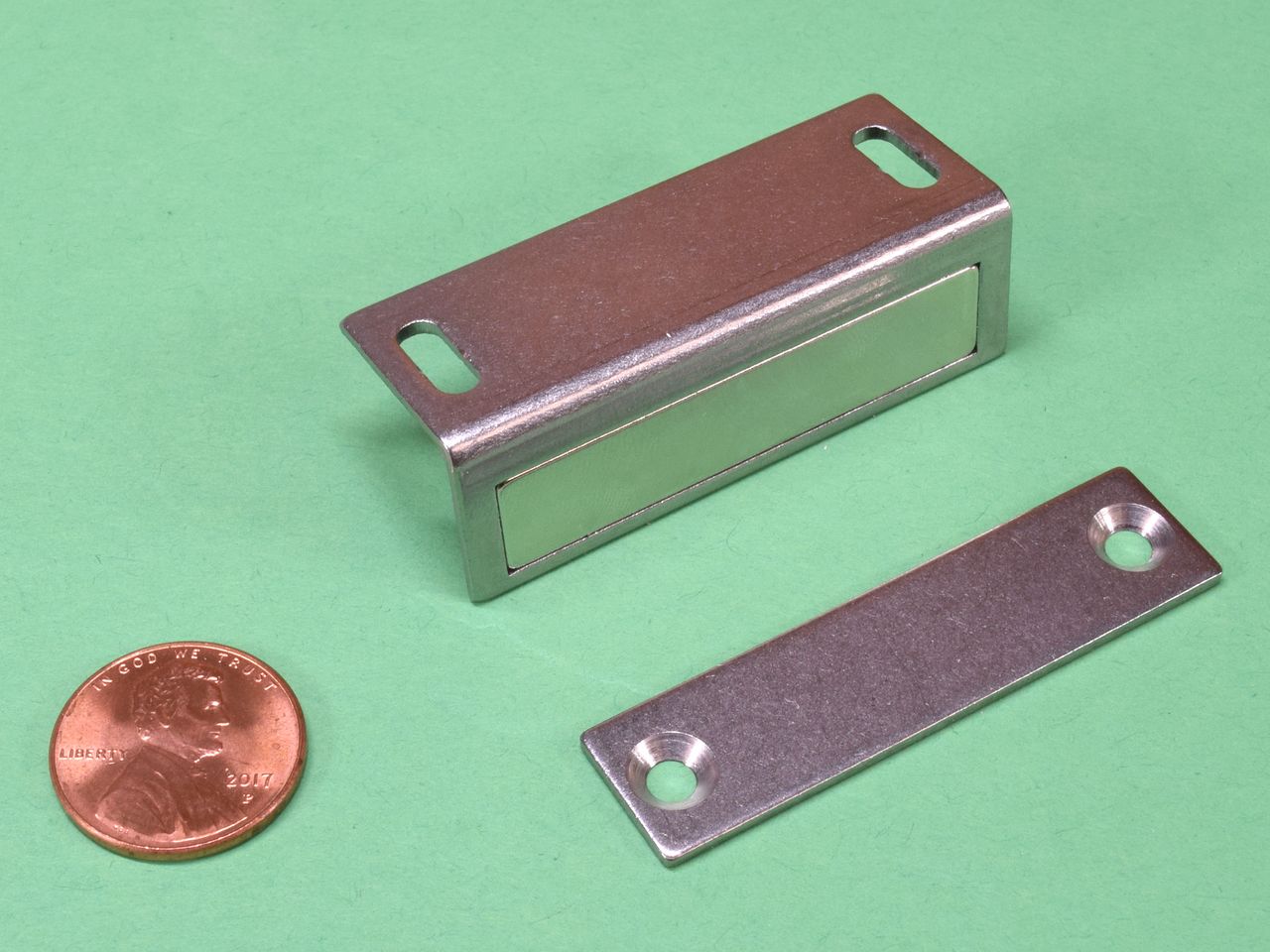 2 x 1/2 x 0.16 Inch Neodymium Rare Earth Magnetic Cabinet Door Latch ...