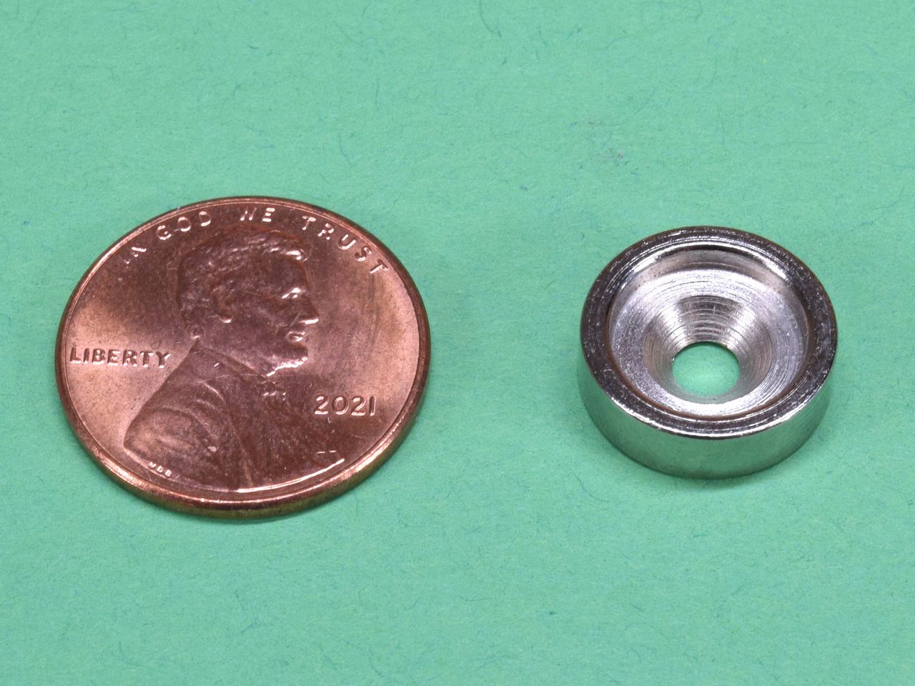 1/2 x 5/32 Inch Steel Cup for Magnets nsc61 | K&J Magnetics